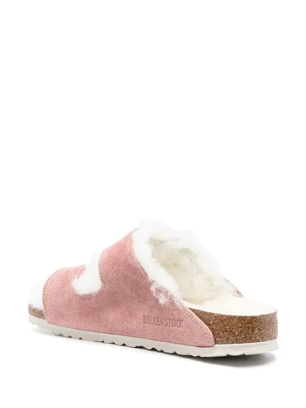 BIRKENSTOCK Shearling Double Buckle Slides