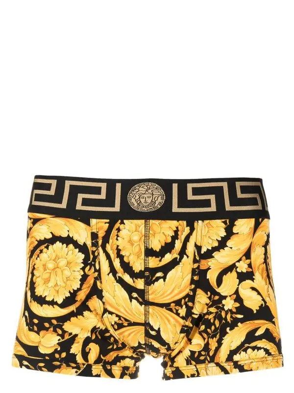 Versace Baroque-print Cotton Boxer Briefs