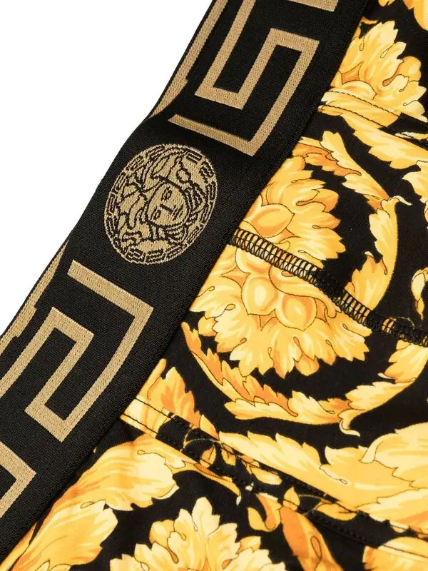 Versace Baroque-print Cotton Boxer Briefs