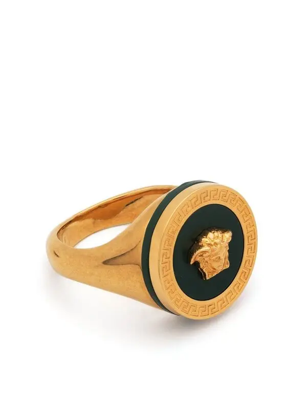 Versace Medusa Plaque Ring - Gold