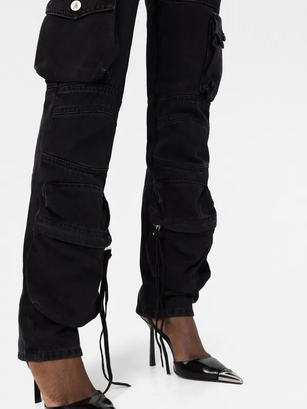 Attico Mid-rise Straight-leg Jeans - Black
