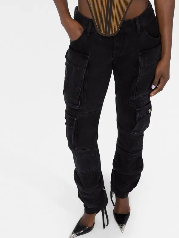 Attico Mid-rise Straight-leg Jeans - Black