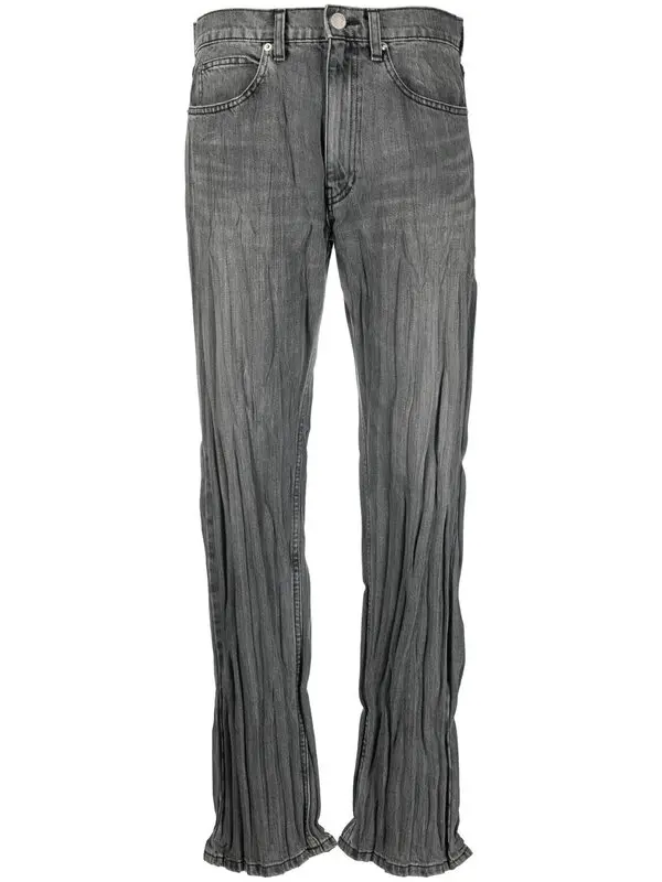 Martine Rose Crease-detail Denim Jeans