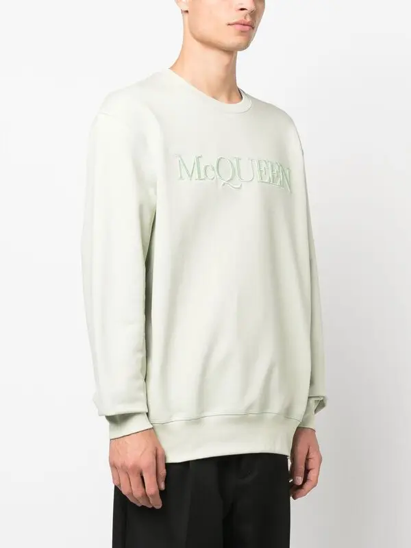 Alexander McQueen Logo Embroidered Sweatshirt - Green
