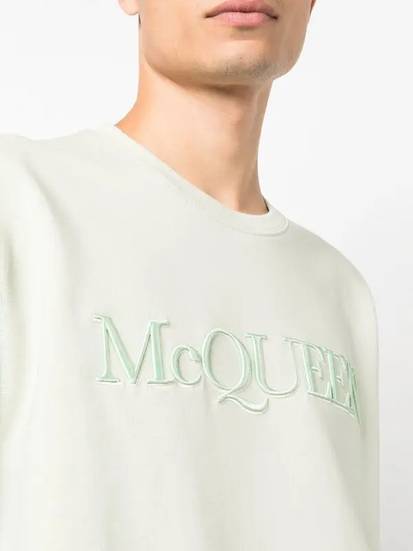 Alexander McQueen Logo Embroidered Sweatshirt - Green
