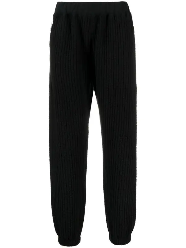 WHITE MOUNTAINEERING Ribbed Track Cotton-blend Pants - Black