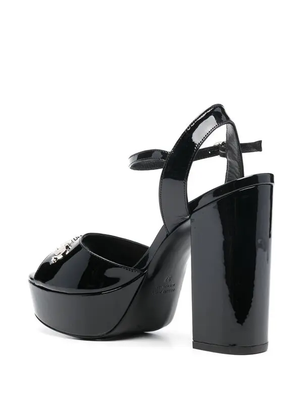 Philipp Plein 100mm Logo-plaque Platform Sandals