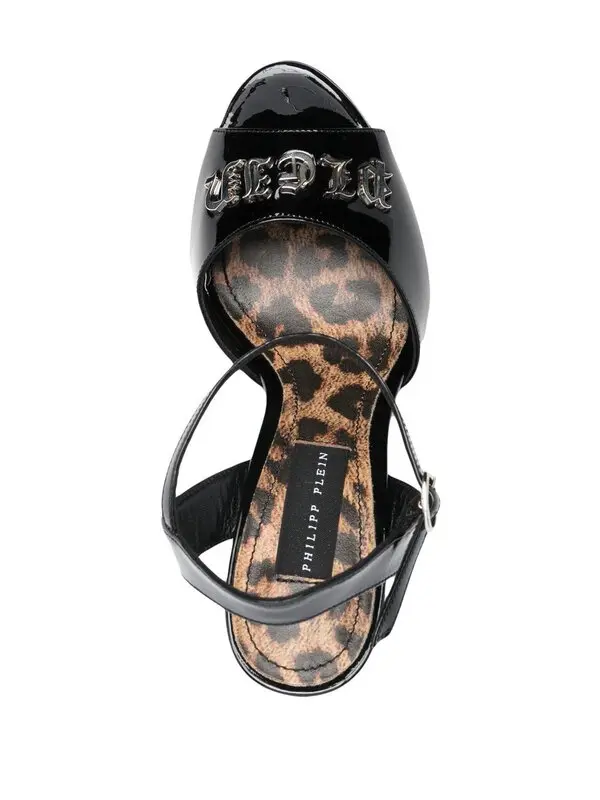 Philipp Plein 100mm Logo-plaque Platform Sandals