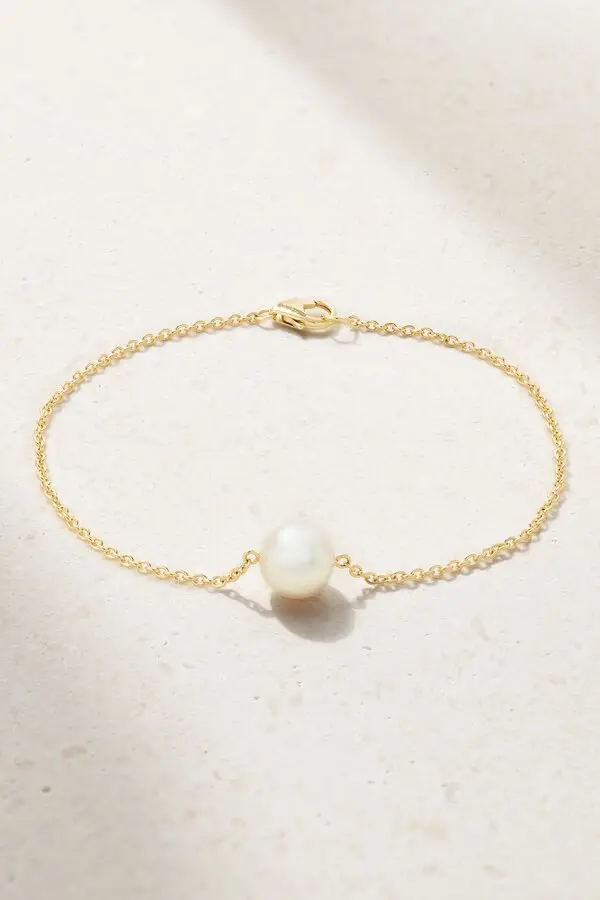 Mikimoto 18-karat Akoya Pearl Bracelet - Gold