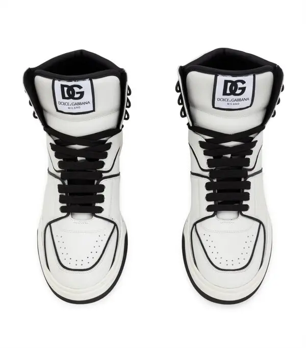 Dolce & Gabbana Leather Dg Pipe High-top Sneakers