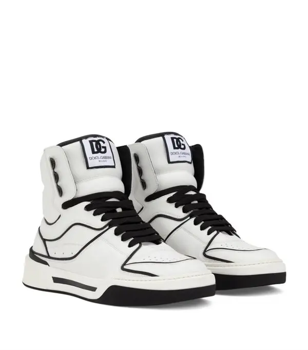 Dolce & Gabbana Leather Dg Pipe High-top Sneakers