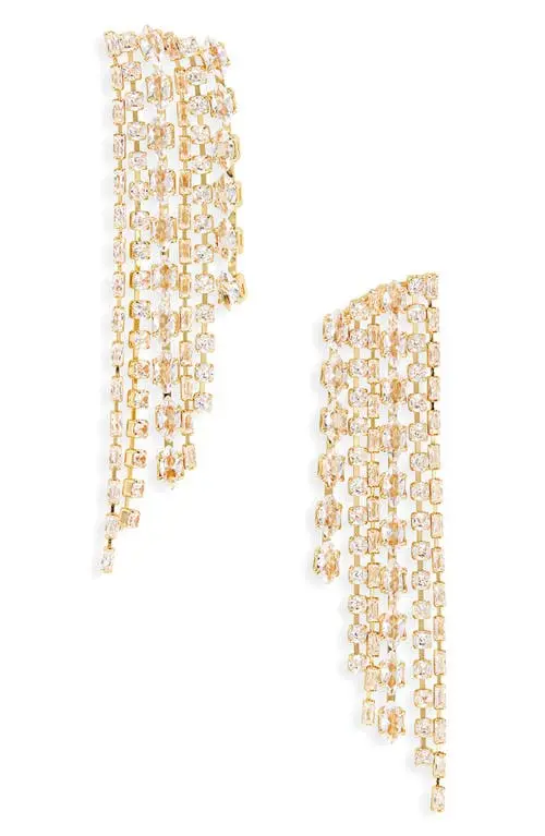 Baublebar Mixed Crystal Fringe Drop Earrings - Gold