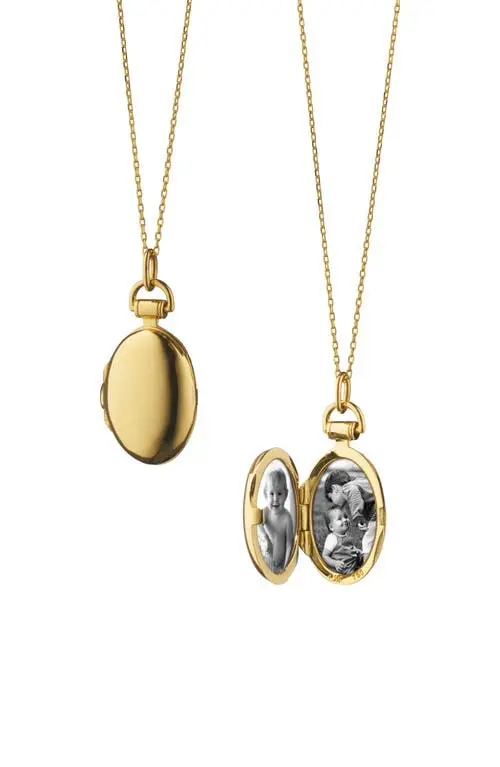 Monica Rich Kosann Anna Petite Locket Necklace - 18k Yellow Gold