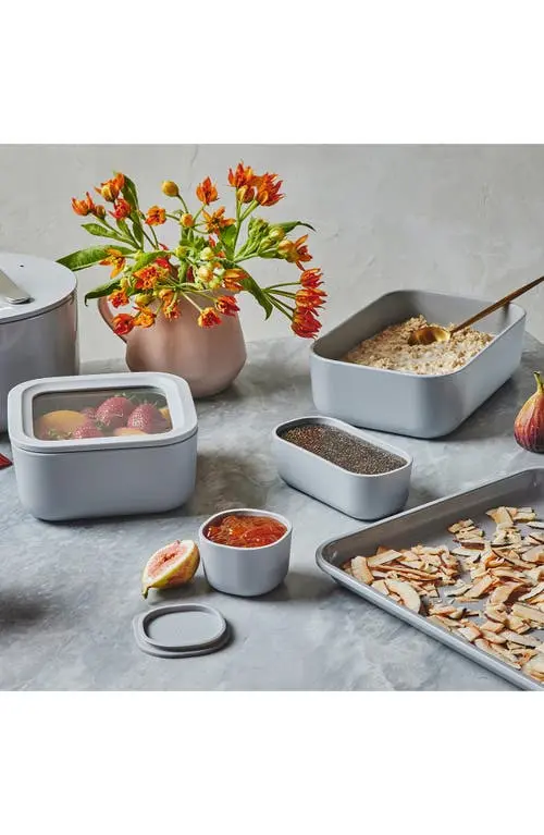 CARAWAY 13-piece Food Storage Glass Container Set - Gray