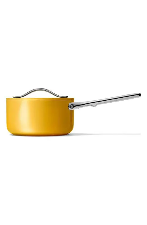 CARAWAY Nonstick Ceramic 1.75-quart Sauce Pan With Lid - Marigold