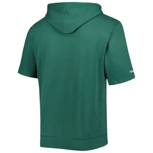 Mitchell & Ness Bay Packers Washed Short Sleeve Pullover Hoodie