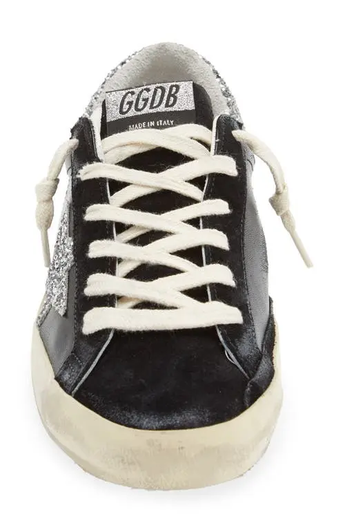 GOLDEN GOOSE Super-star Low-top Sneakers - Black/silver/cream
