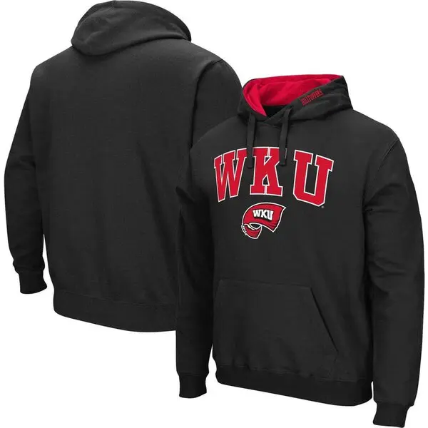 COLOSSEUM Western Kentucky Hilltoppers Arch & Logo 3.0 Pullover Hoodie - Black