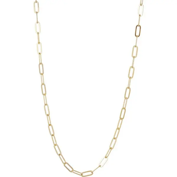 Argento Vivo Paper Clip Chain Necklace - Gold