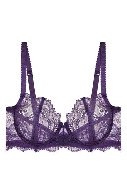 JOURNELLE Anais Low Balconette Lace Underwire Bra - Violette