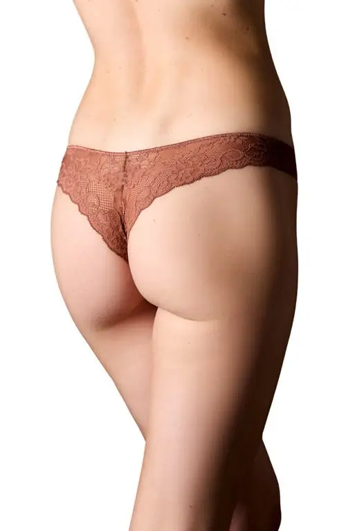 JOURNELLE Estelle Lace Thong - Cannelle