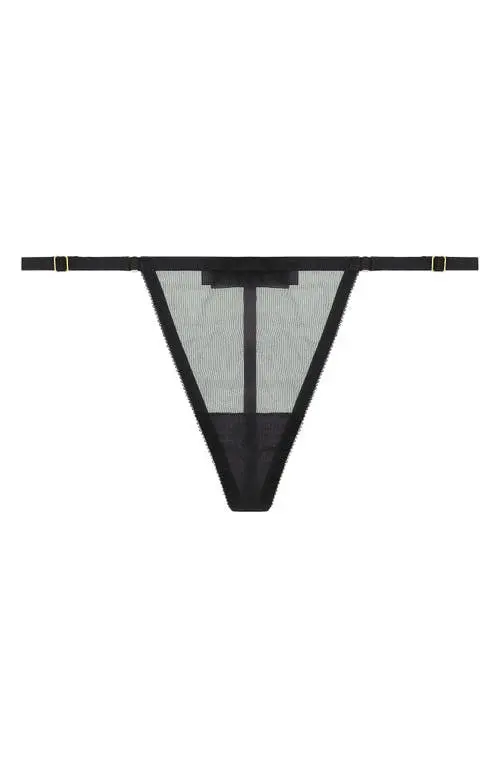 JOURNELLE Odette Mesh Thong - Noir