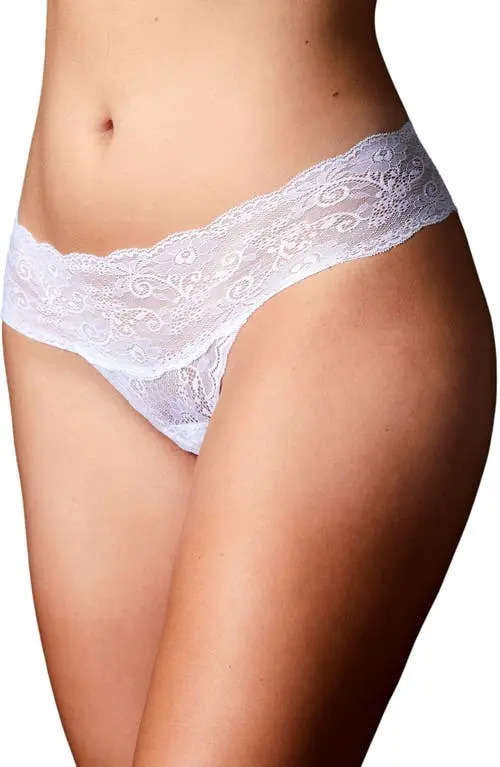 JOURNELLE Sapna Mid Rise Lace Thong - Lune