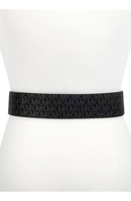 Michael Kors Logo Reversible Belt - Black/silver