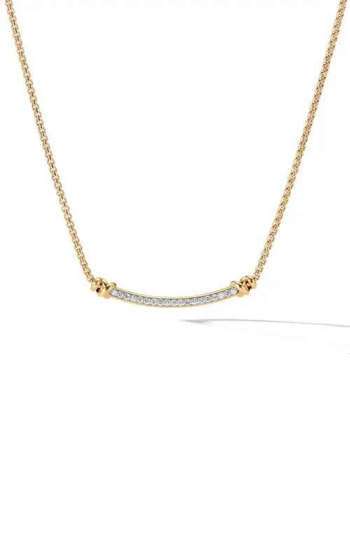 David Yurman Petite Helena Wrap Diamond Station Necklace - Diamond/ Yellow Gold