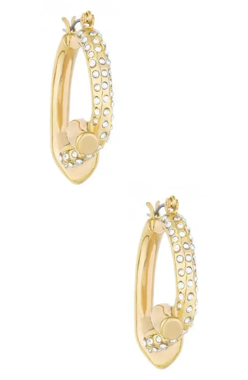 Ettika Crystal Knot Hoop Earrings