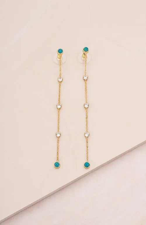 Ettika Opal Linear Drop Earrings