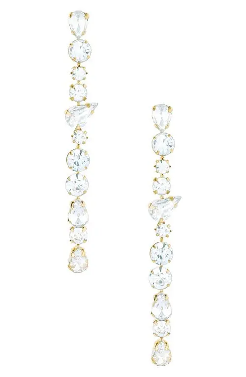 Ettika Crystal Drop Earrings - Gold