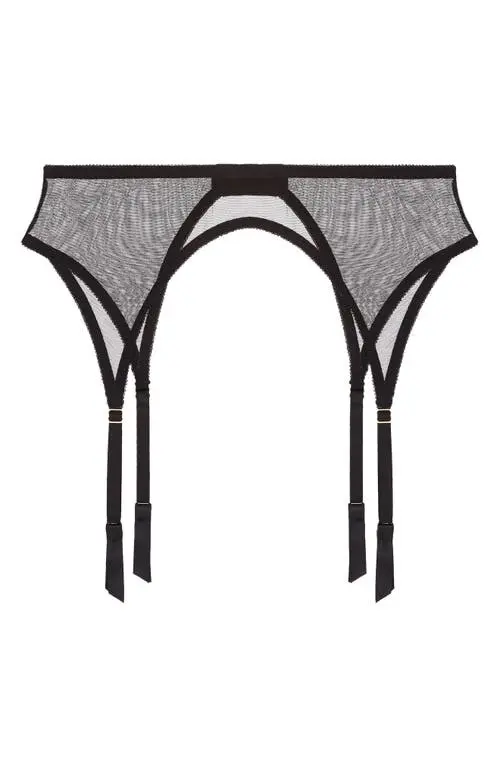 JOURNELLE Odette Classic Mesh Suspender Belt - Noir
