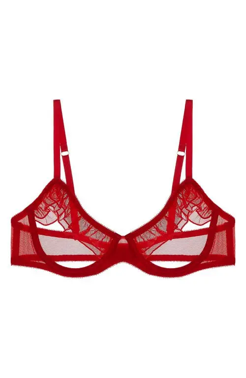 JOURNELLE Odette Open Cup Underwire Bra - Scarlet