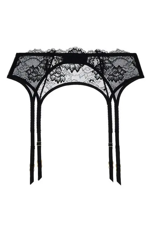JOURNELLE Isabel Lace Suspender Belt - Noir