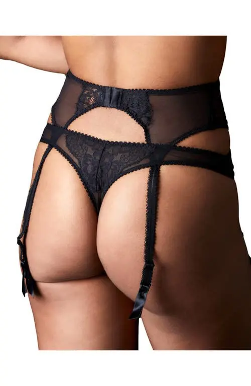 JOURNELLE Isabel Lace Suspender Belt - Noir