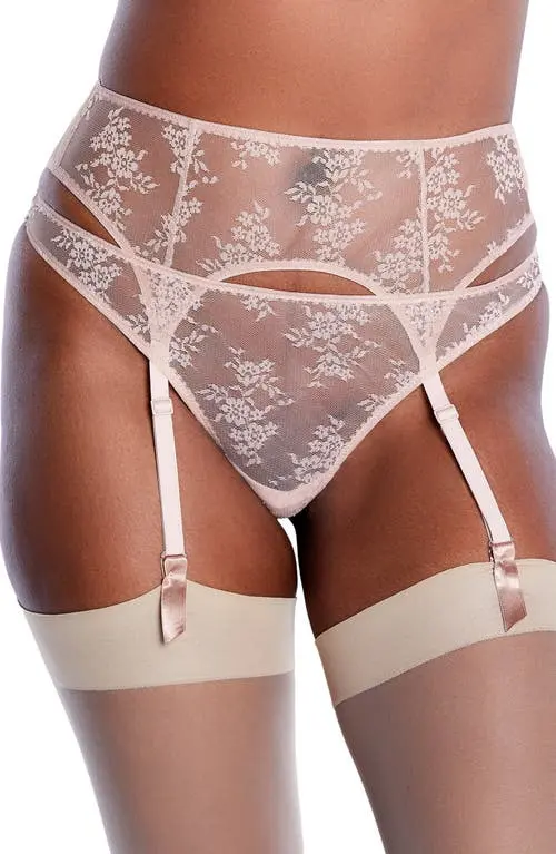 JOURNELLE Romy Lace Suspender Belt - Amande