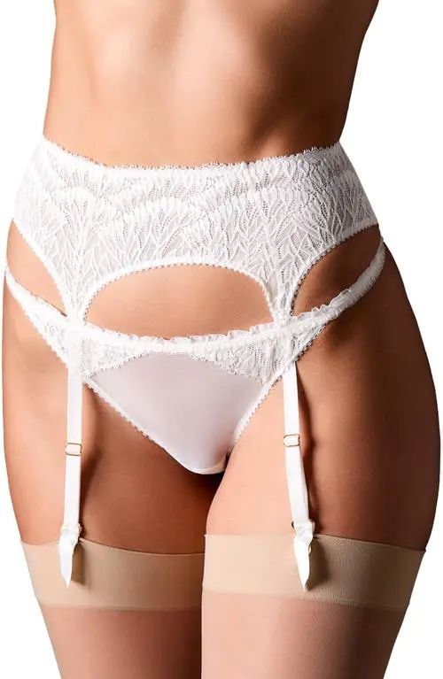 JOURNELLE Loulou Lace Suspenders - Blanc