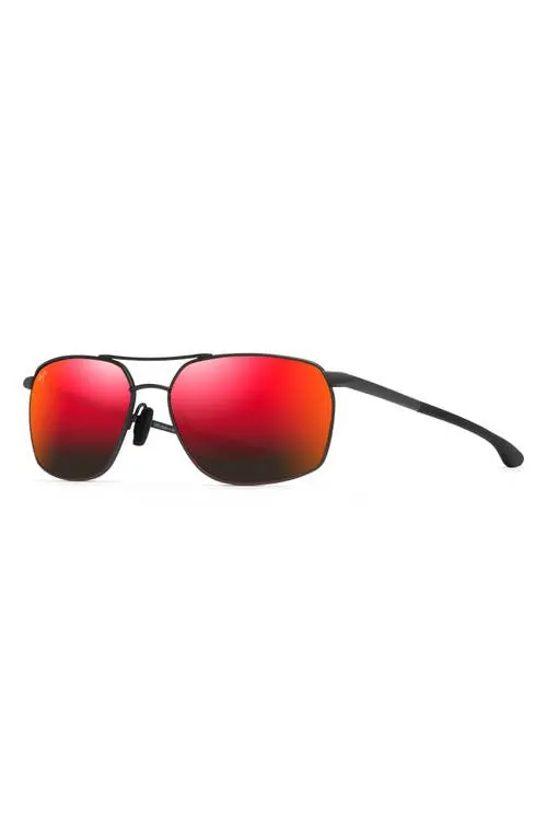 Maui Jim Puu Kukui Rectangle Sunglasses - Dark Gunmetal