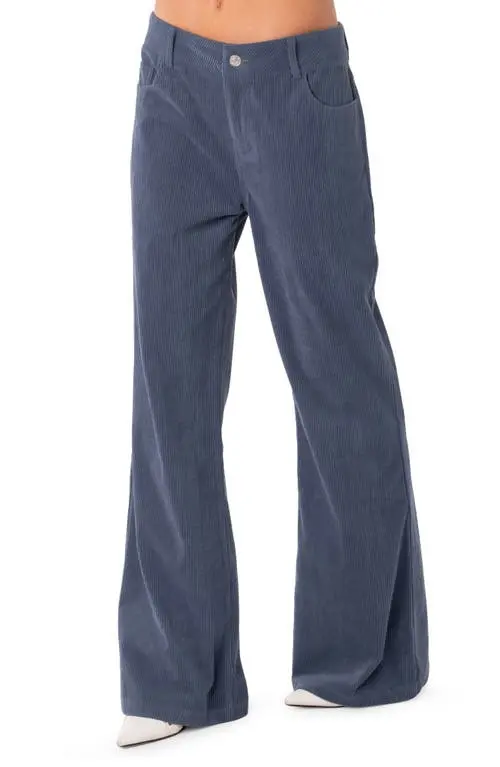 EDIKTED Dawn High Waist Wide Leg Corduroy Pants