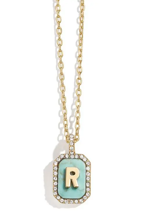Baublebar Initial Pendant Necklace - Turquoise-r