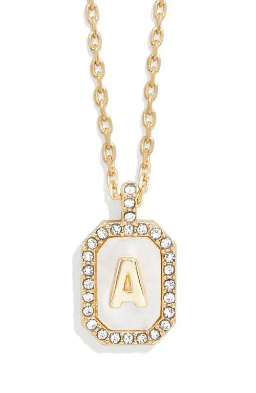 Baublebar Initial Pendant Necklace - White A