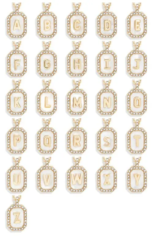 Baublebar Initial Pendant Necklace - White A
