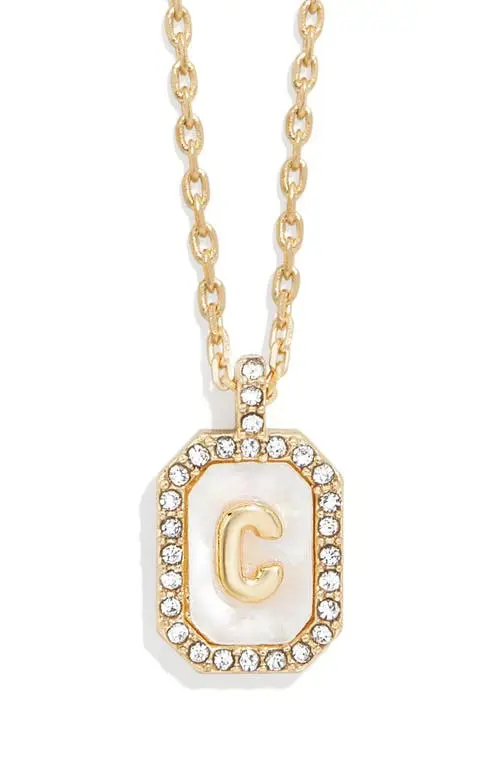 Baublebar Initial Pendant Necklace - White C