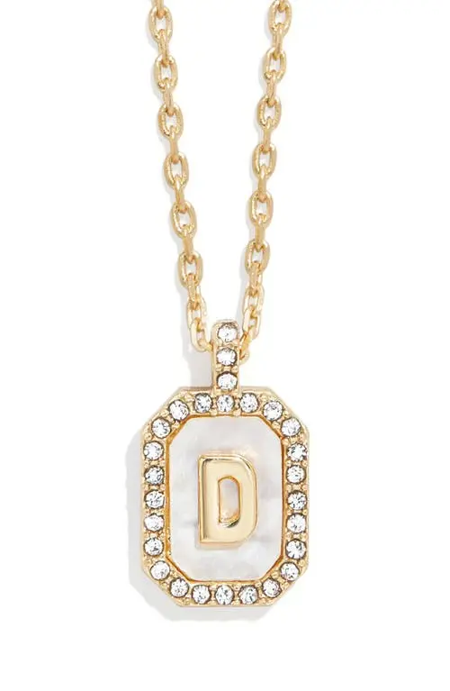 Baublebar Initial Pendant Necklace - White D