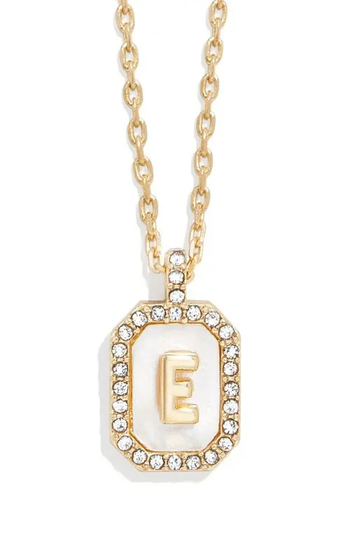 Baublebar Initial Pendant Necklace - White E