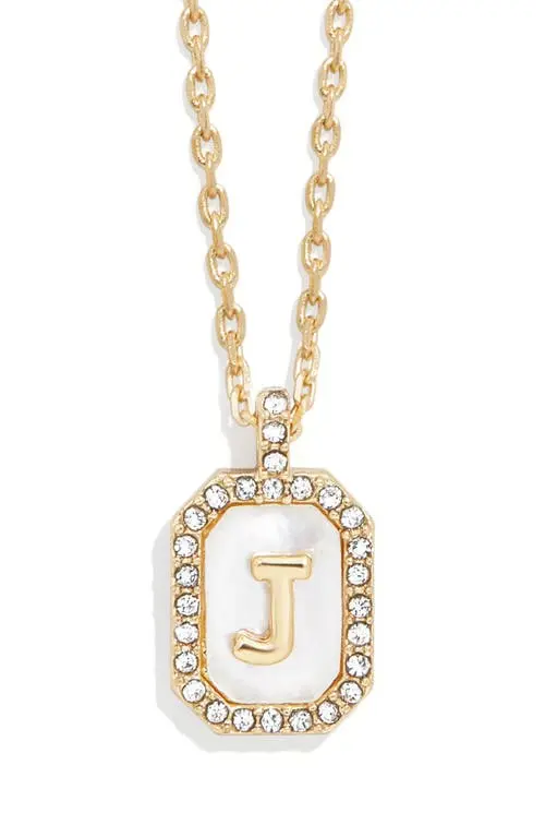 Baublebar Initial Pendant Necklace - White J