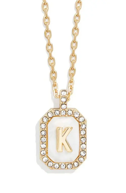 Baublebar Initial Pendant Necklace - White K