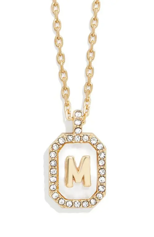 Baublebar Initial Pendant Necklace - White M