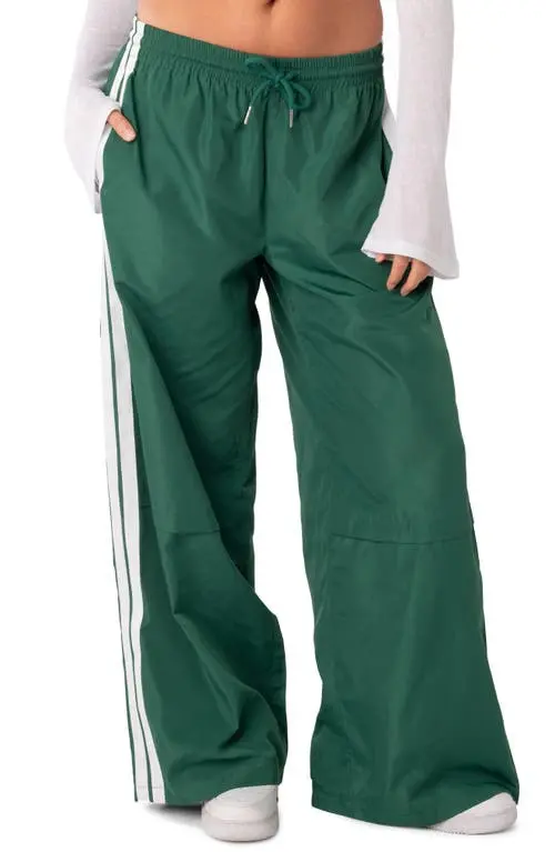 EDIKTED Fauna Nylon Track Pants - Green